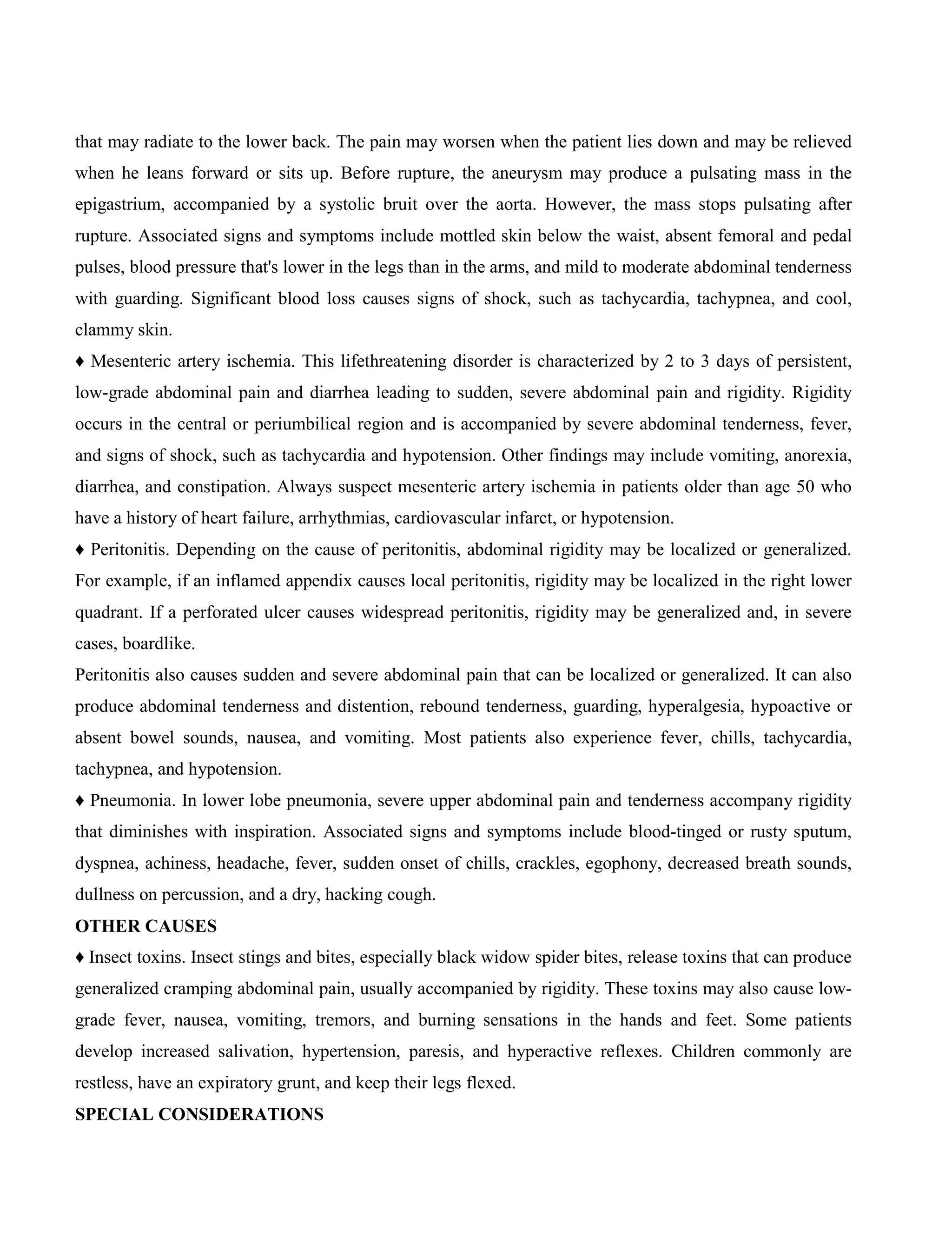 Abdominal rigidity | PDF