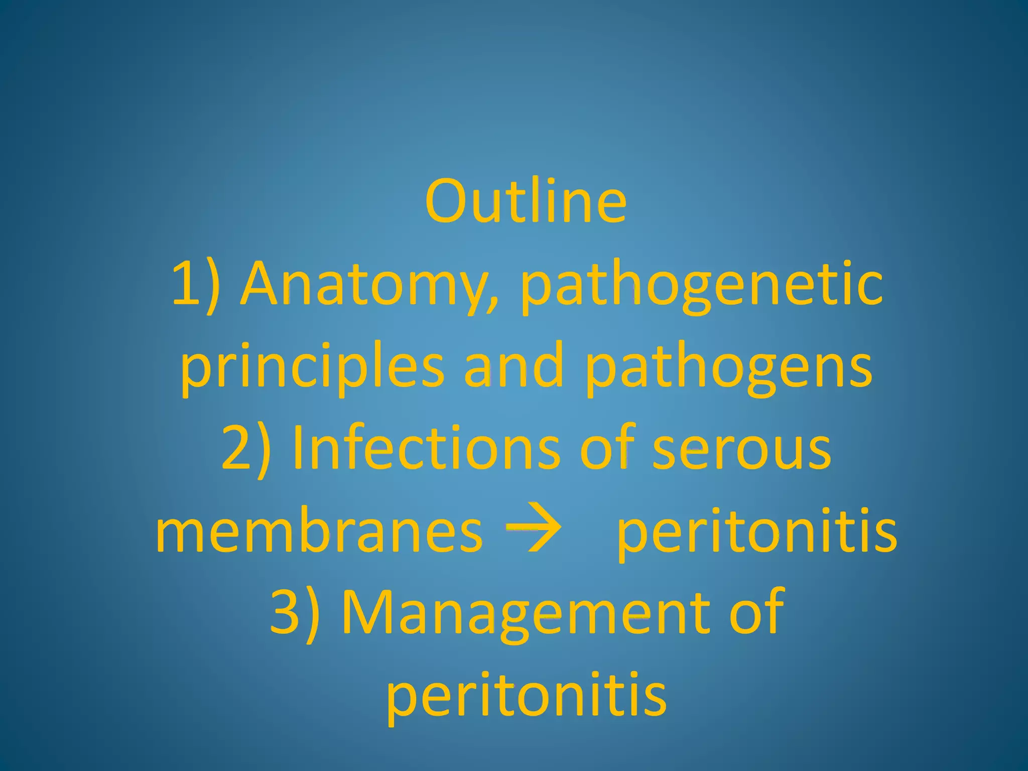 Abdominal Sepsis and Peritonitis | PPTX