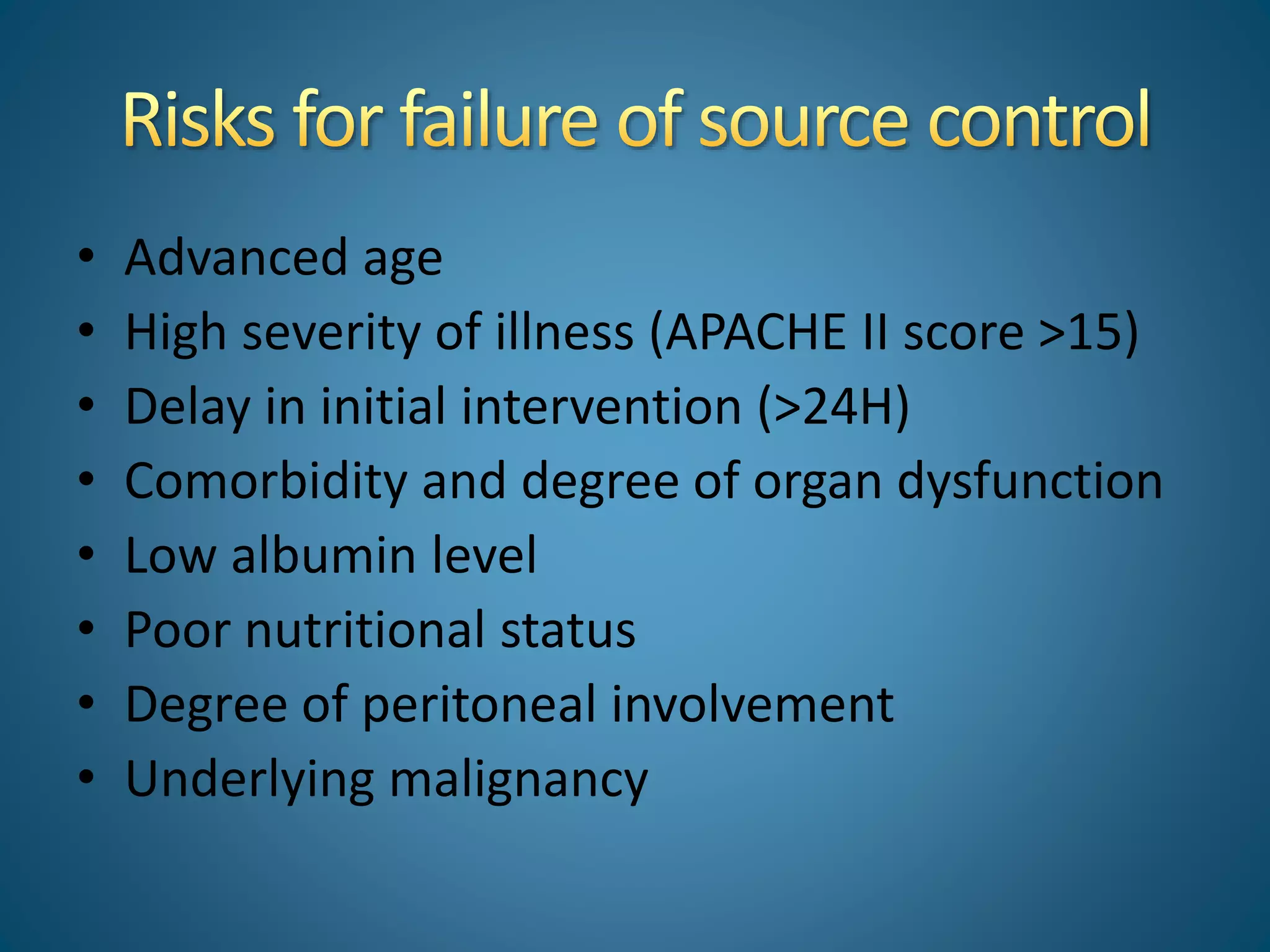 Abdominal Sepsis and Peritonitis | PPTX