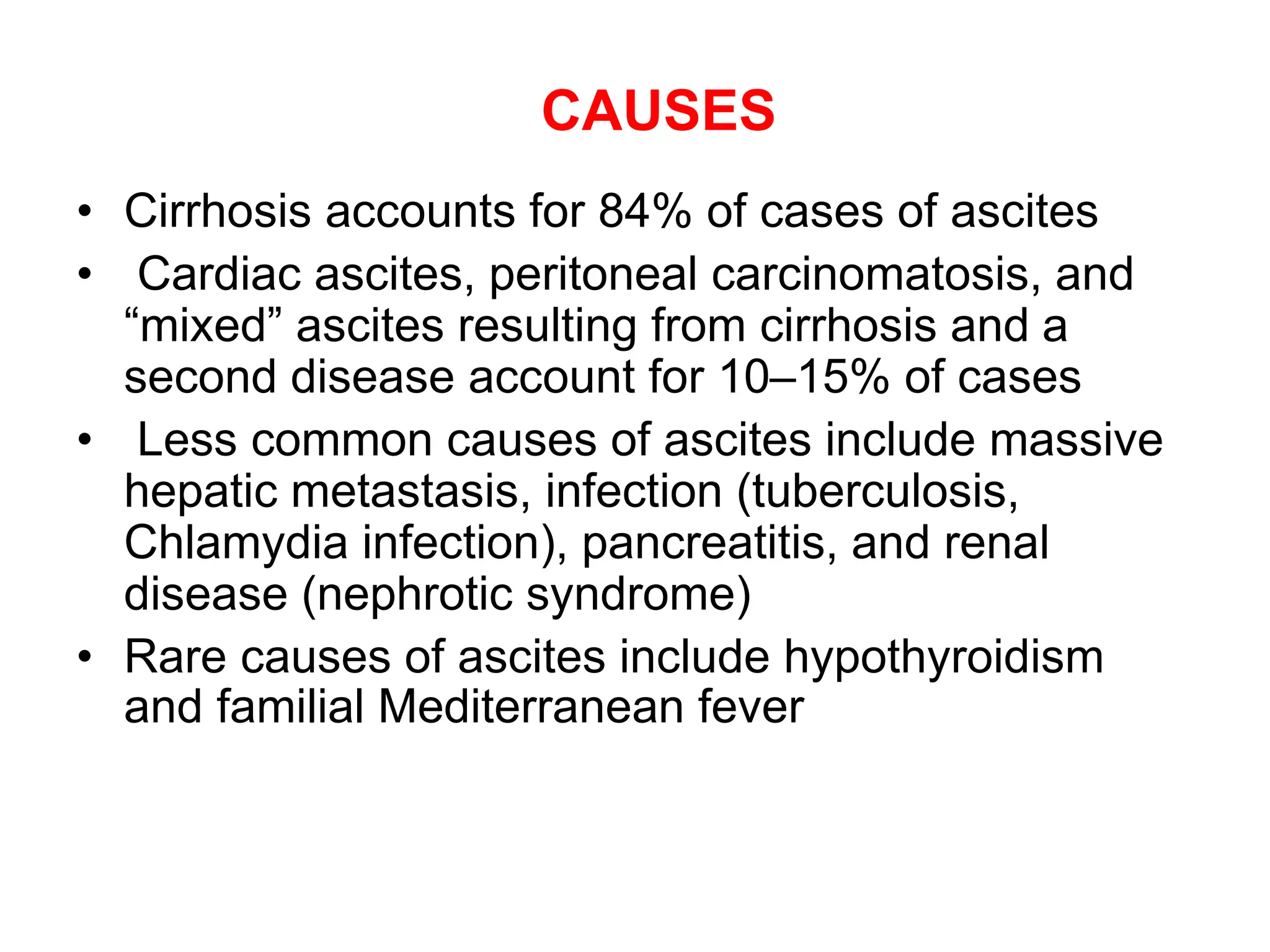 approach to ascites and abdominal swelling | PPTX