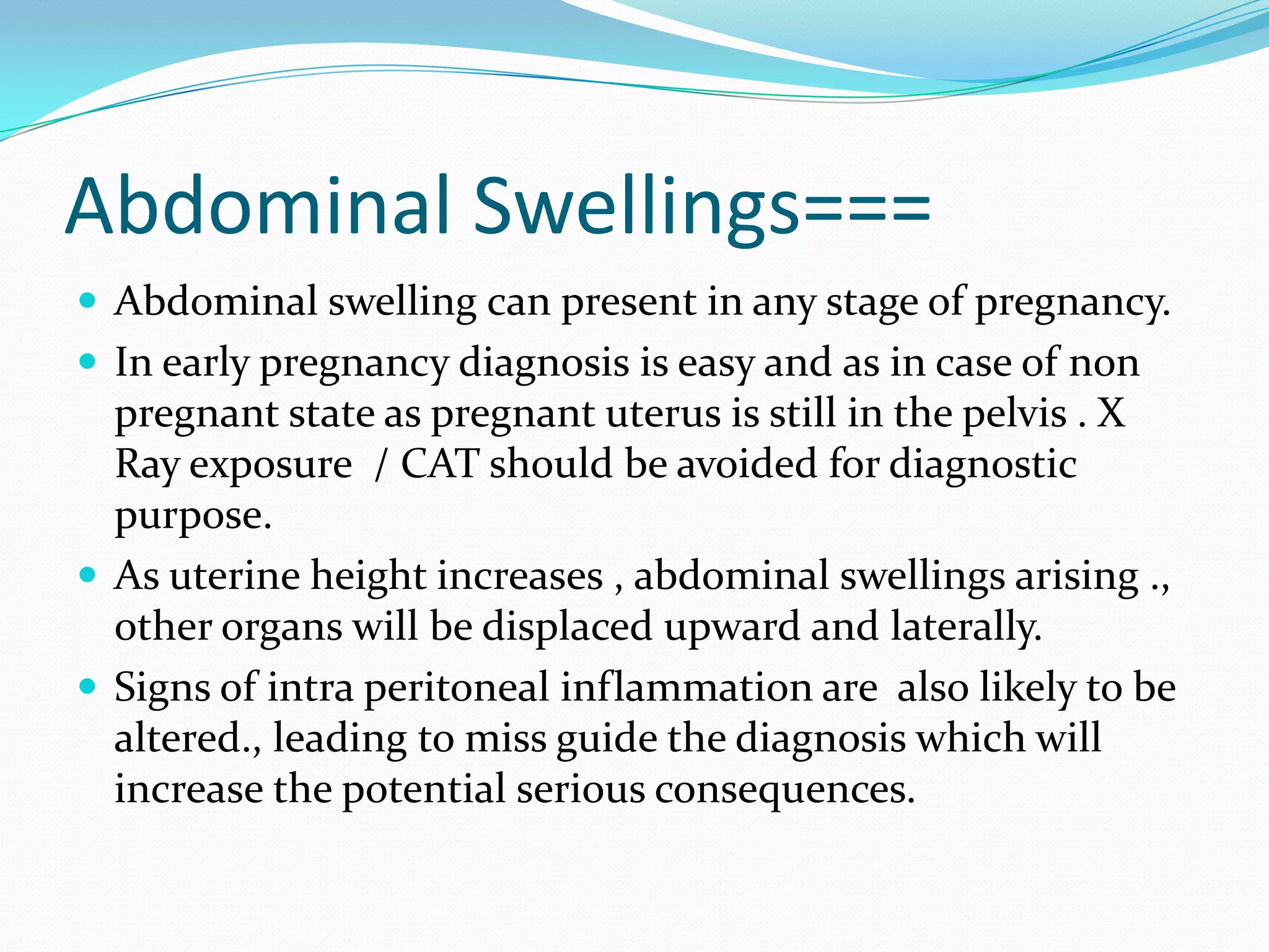 Abdominal swellings in pregnancy | PPT