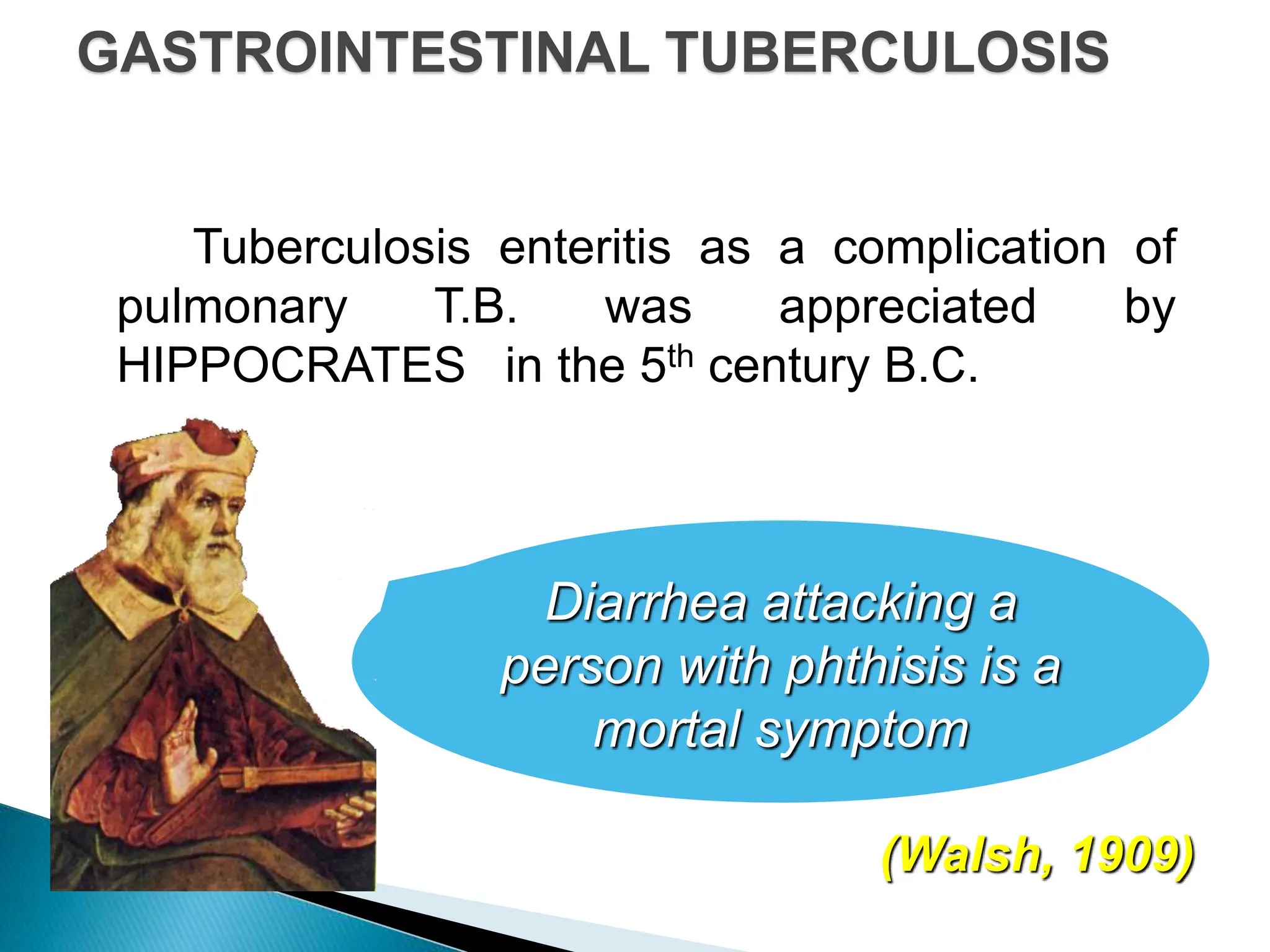 GASTROINTESTINAL TUBERCULOSIS ABDOMINAL TUBERCULOSIS | PPT