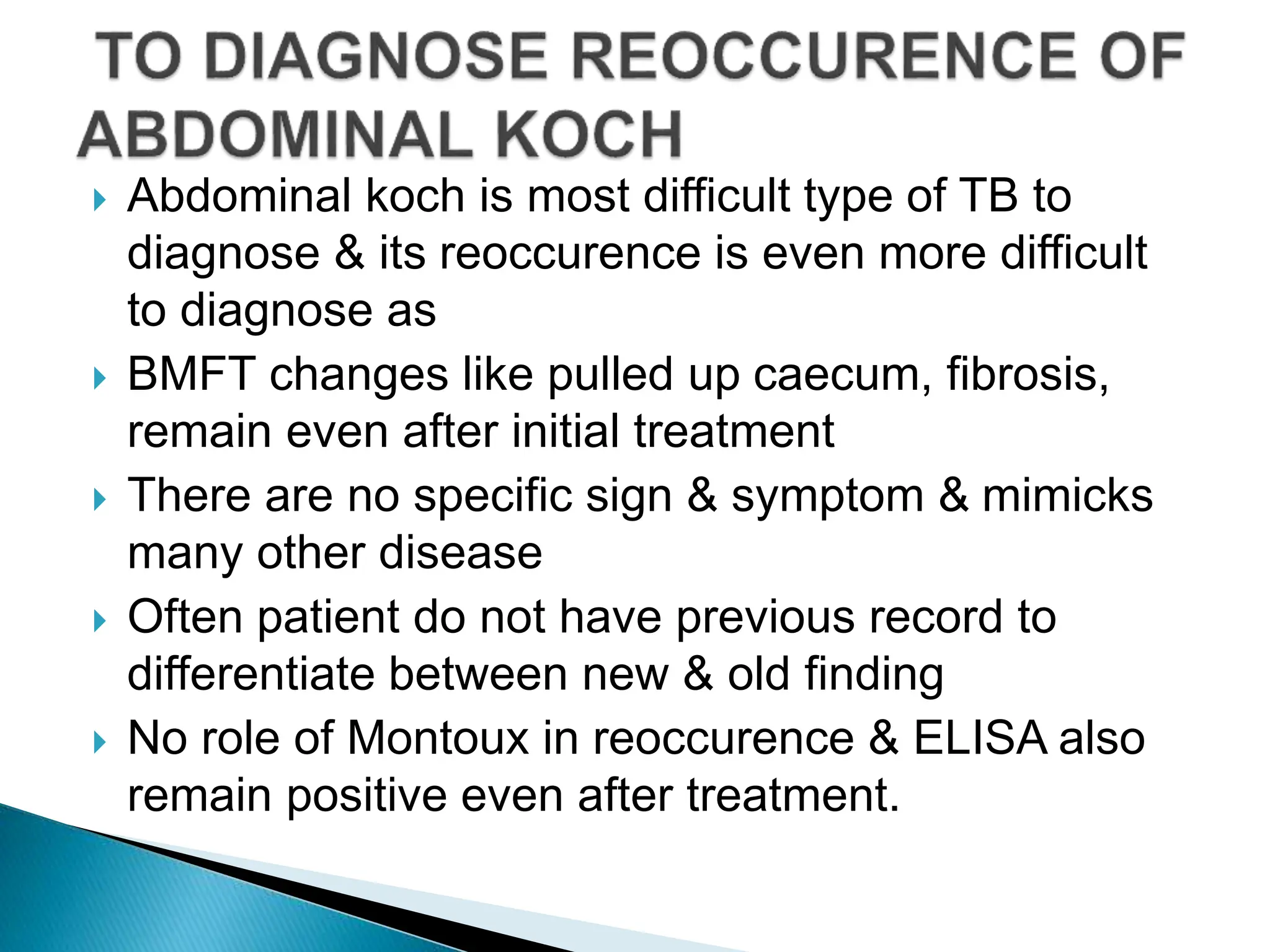 GASTROINTESTINAL TUBERCULOSIS ABDOMINAL TUBERCULOSIS | PPTX