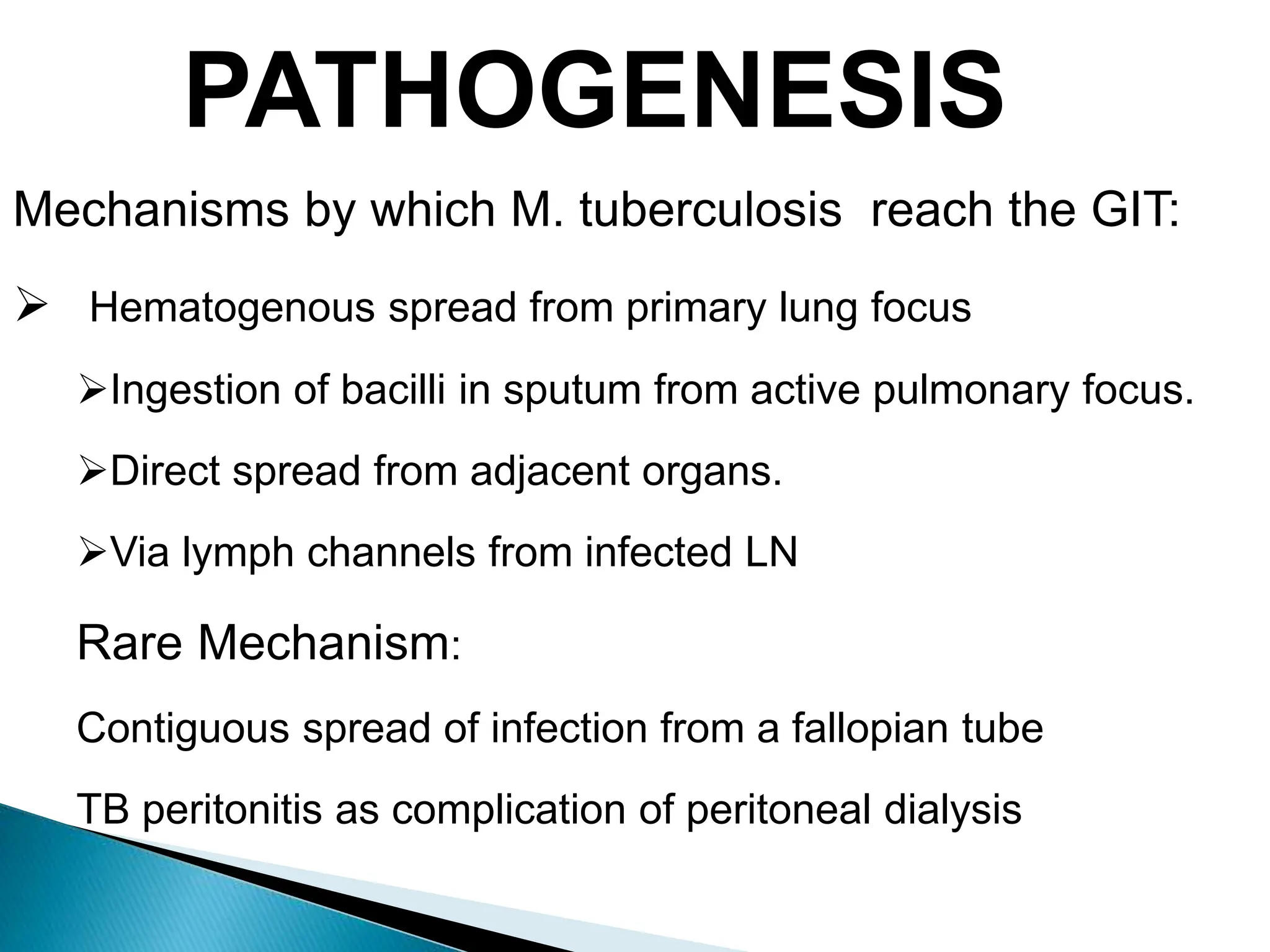 GASTROINTESTINAL TUBERCULOSIS ABDOMINAL TUBERCULOSIS | PPTX