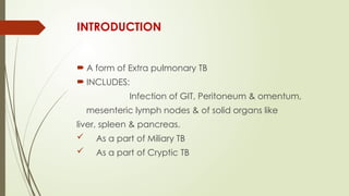 Abdominal Tuberculosis Types and Treatment | PPTX