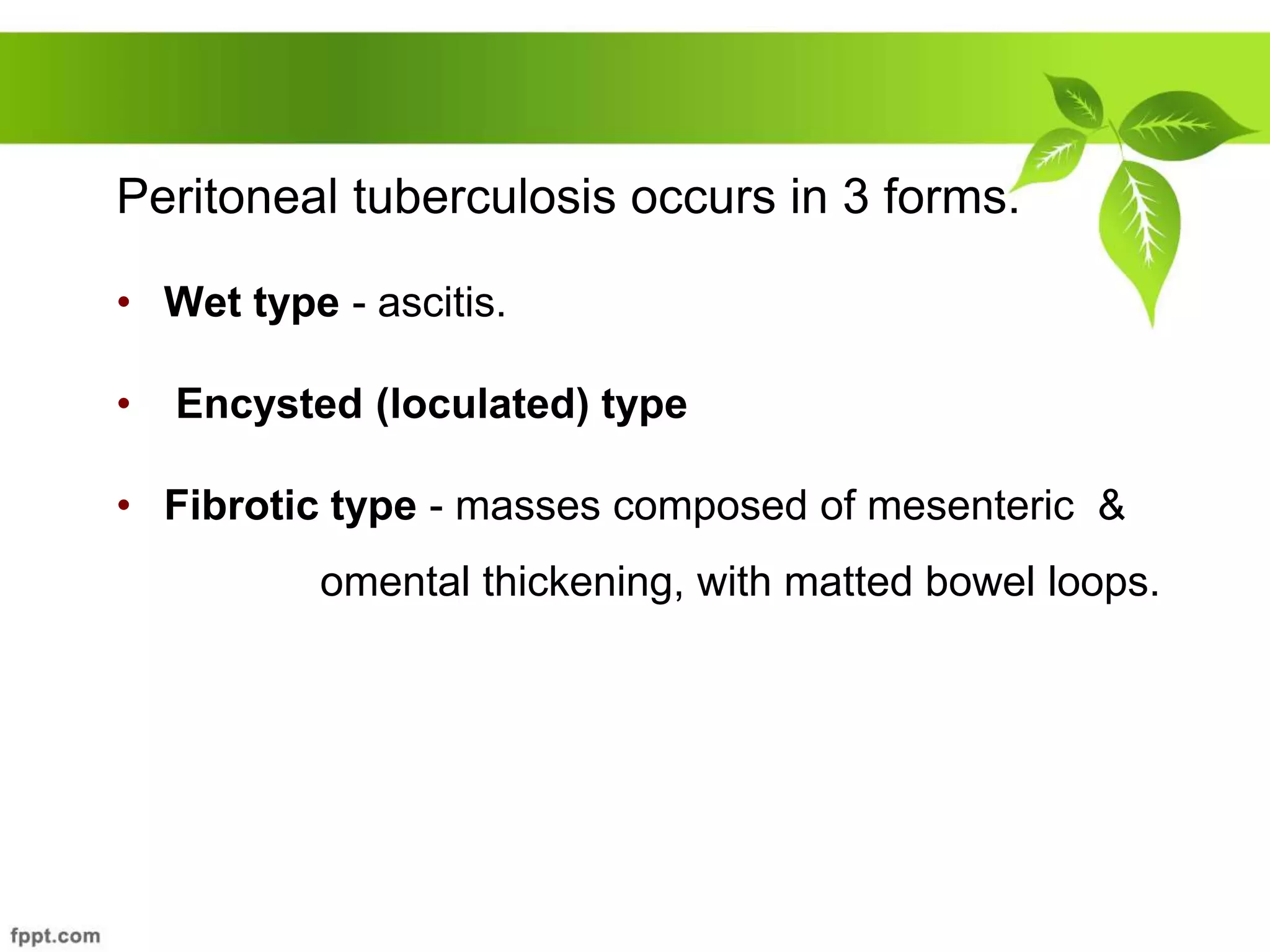 Abdominal Tuberculosis | PPTX