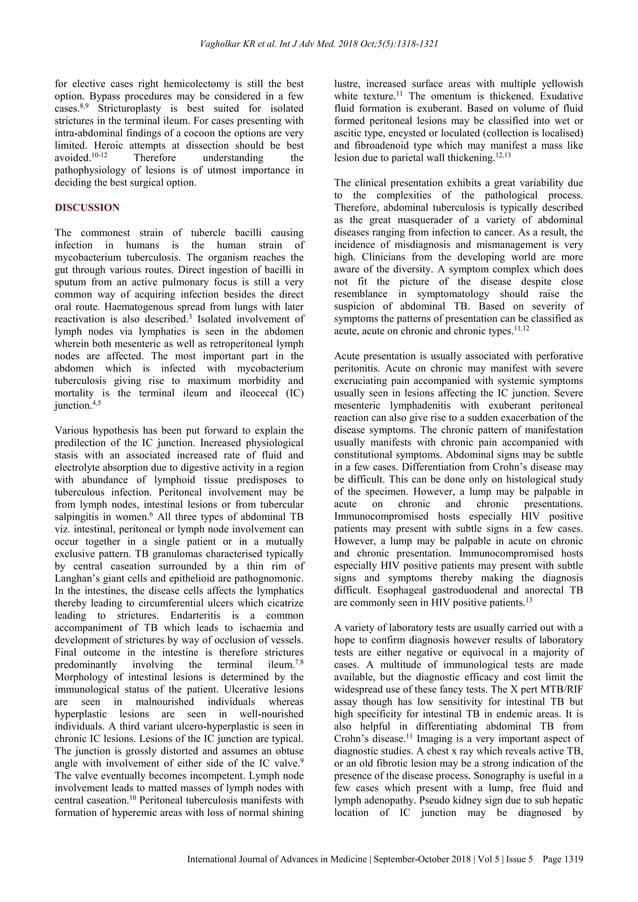 Abdominal tuberculosis: a surgical perplexity | PDF