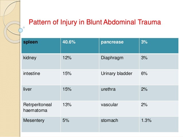Abdominal trauma