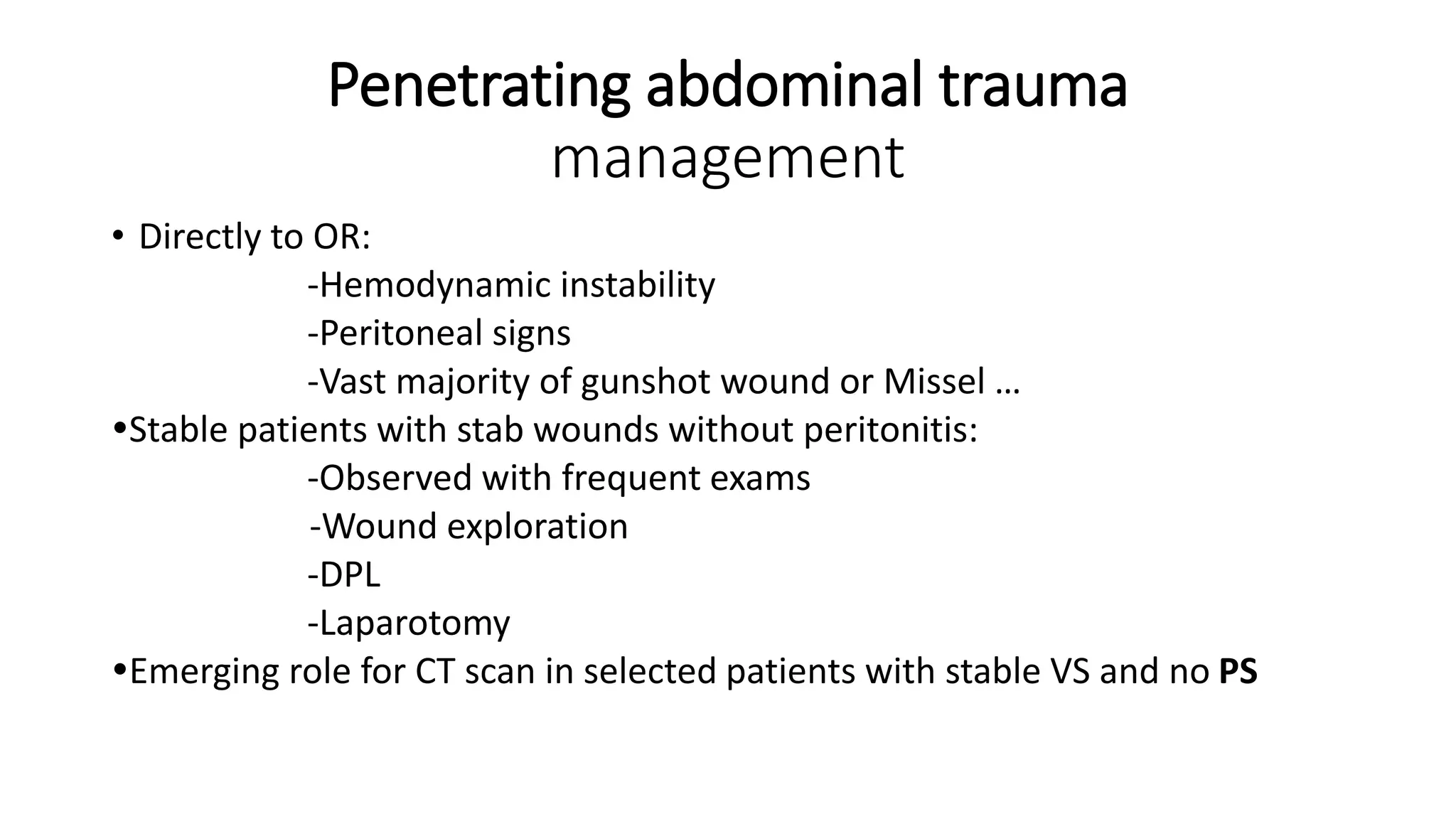 Abdominal trauma | PPTX