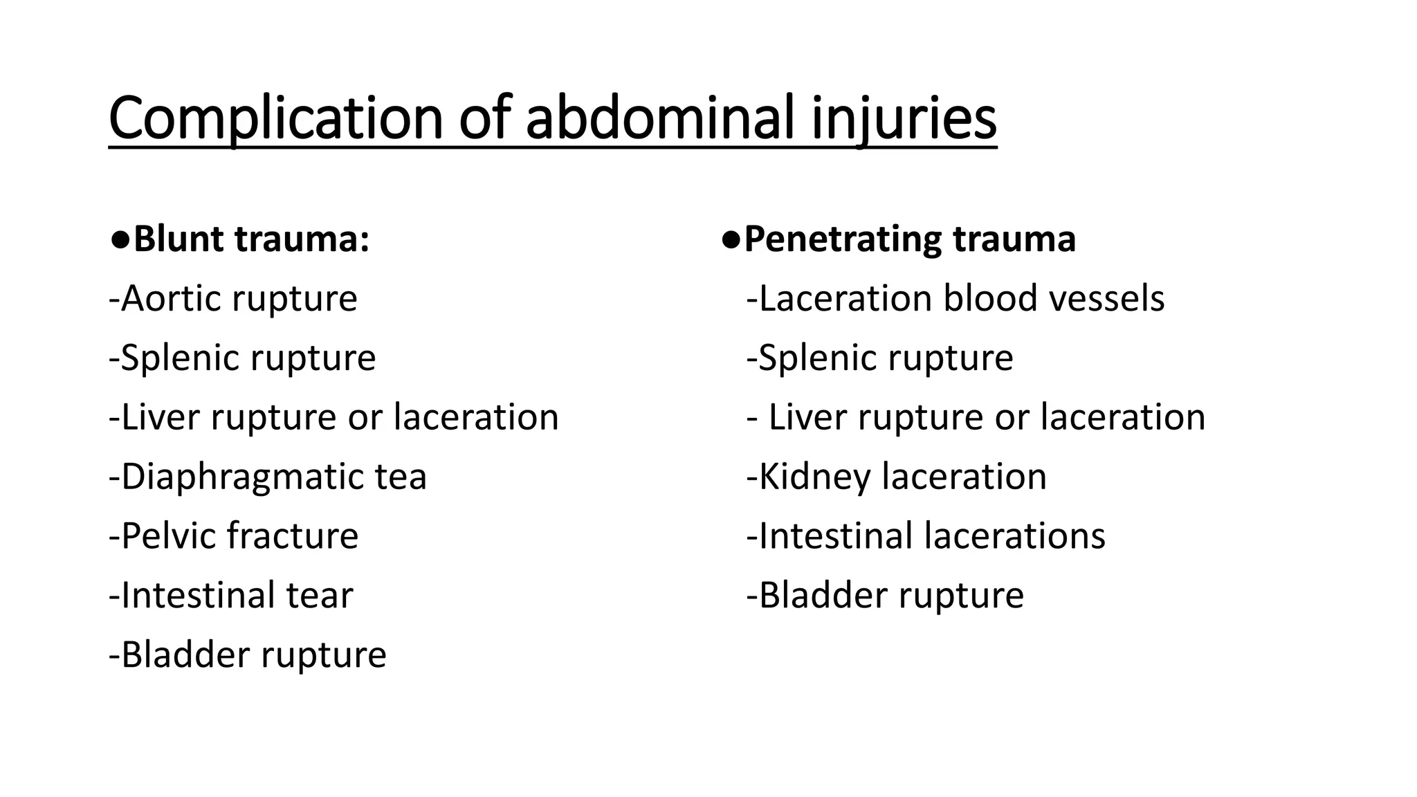 Abdominal trauma | PPTX