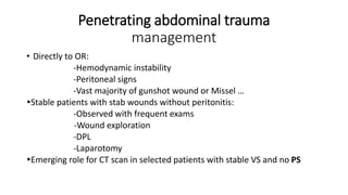 Abdominal trauma | PPTX