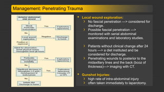 Abdominal trauma: diagnosis and management | PPTX