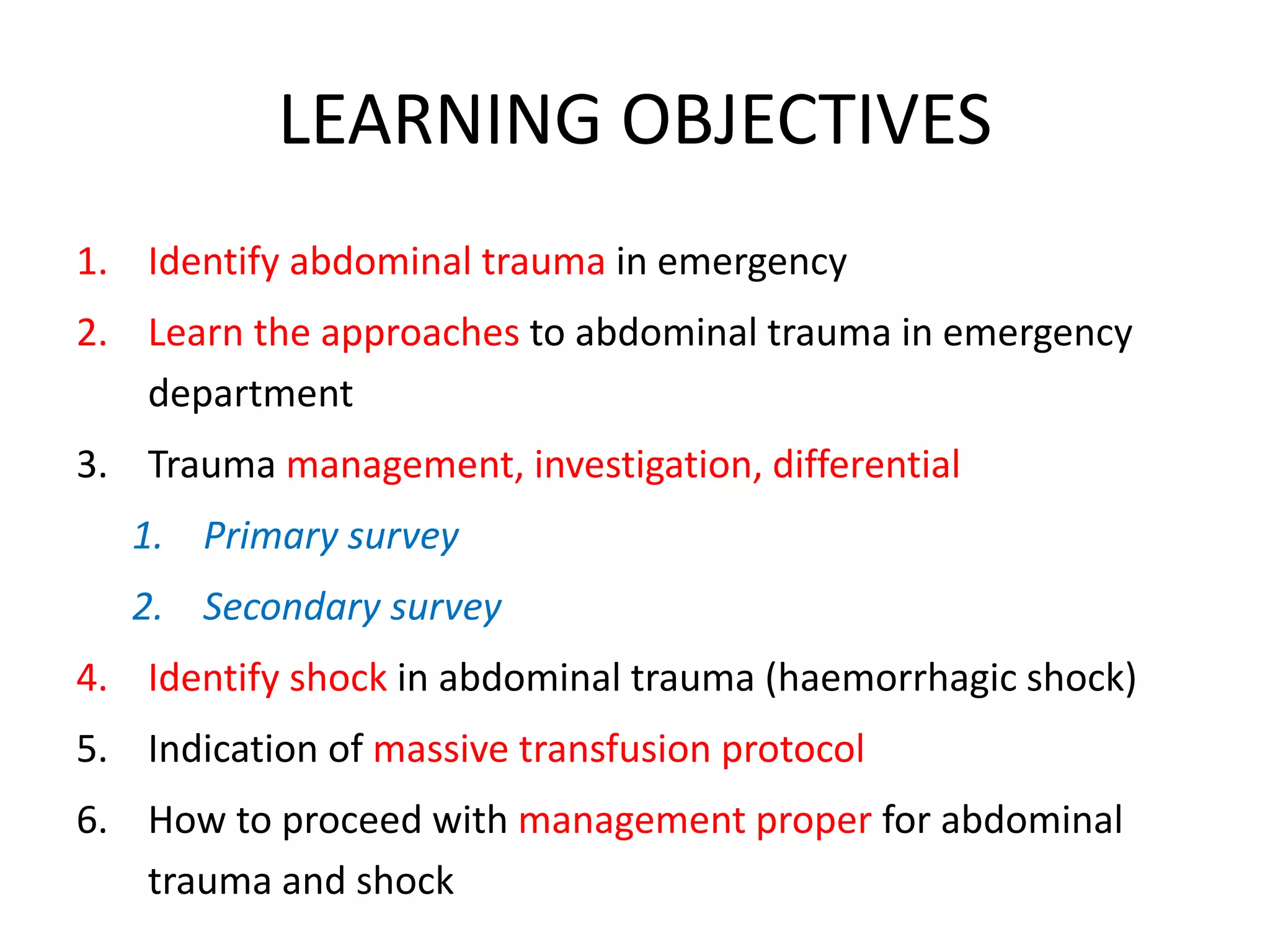 Abdominal trauma | PPTX