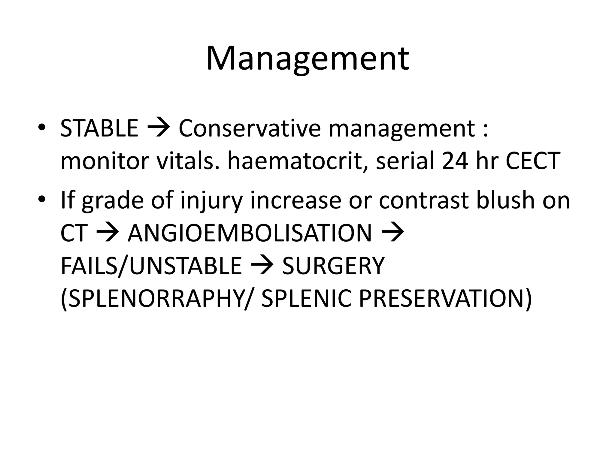 Abdominal trauma, management, liver trauma, splenic trauma, | PPTX