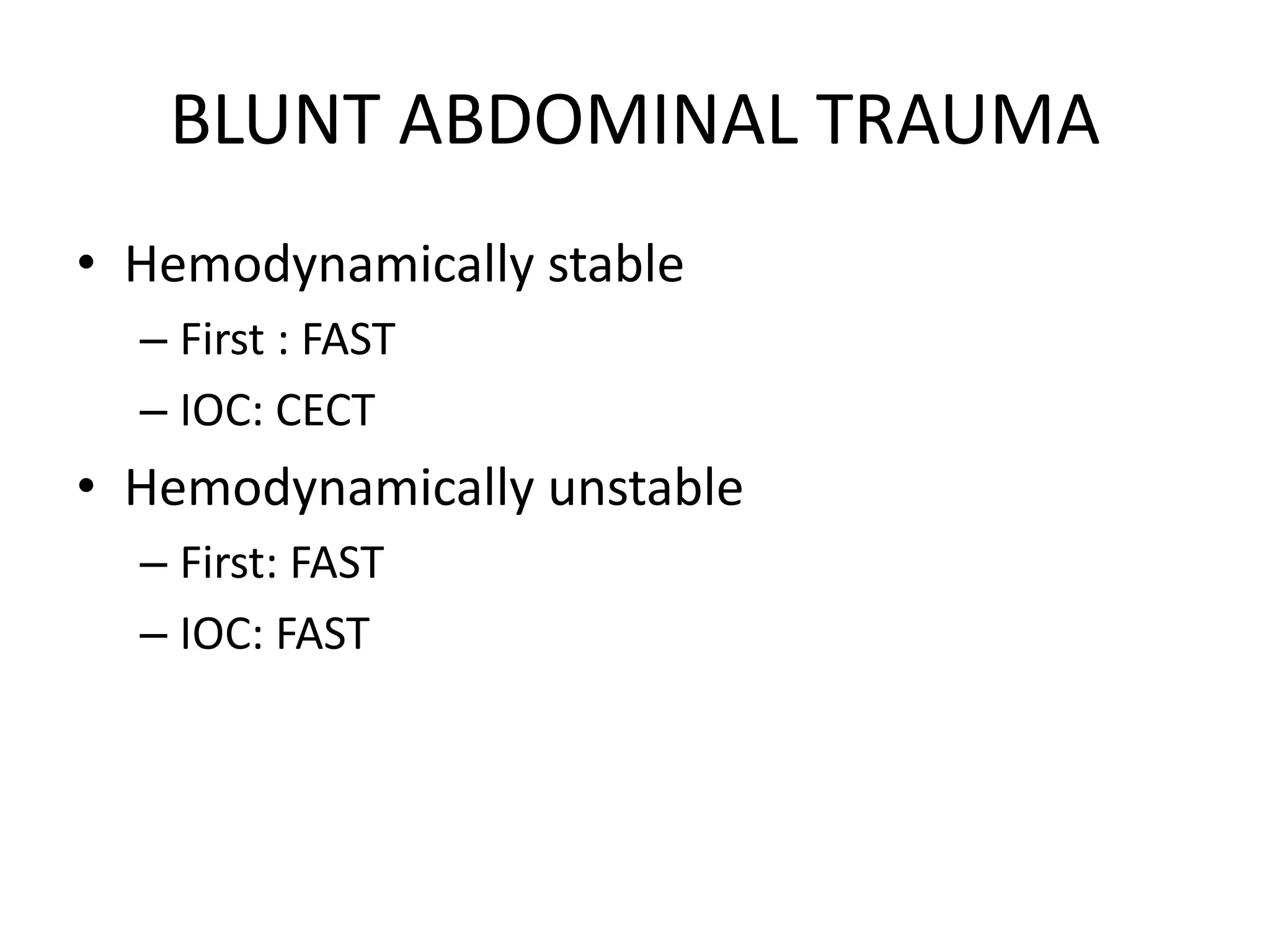 Abdominal trauma, management, liver trauma, splenic trauma, | PPTX