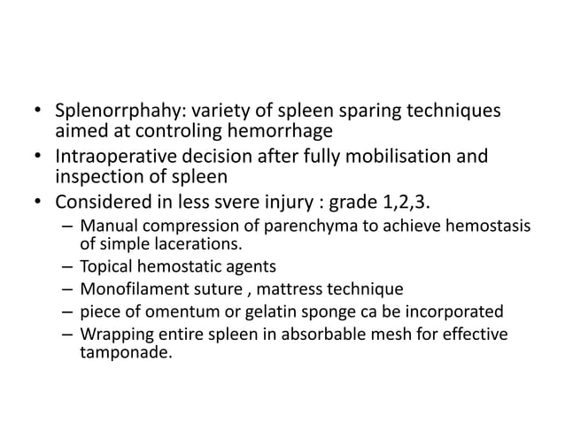 Abdominal trauma, management, liver trauma, splenic trauma, | PPTX