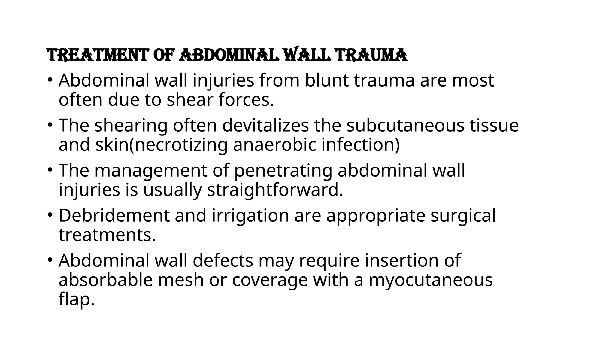 abdominal trauma powerpoint explained for medical students | PPT