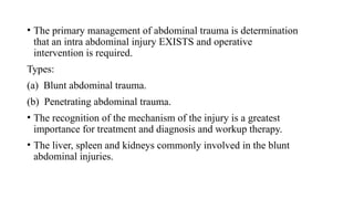 abdominal trauma powerpoint explained for medical students | PPTX
