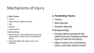 the abdominal trauma and solid organ injury | PPTX