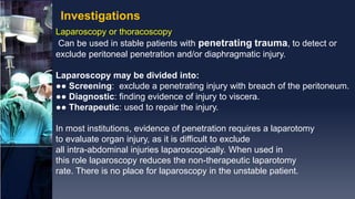 ABDOMINAL TRAUMA in pediatrics part one. | PPTX