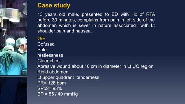 ABDOMINAL TRAUMA in pediatrics part one. | PPTX | First Aid | Injuries