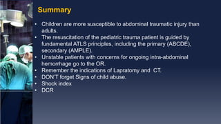 ABDOMINAL TRAUMA in pediatrics part one. | PPTX