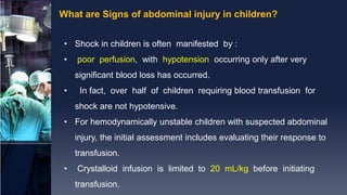 ABDOMINAL TRAUMA in pediatrics part one. | PPTX