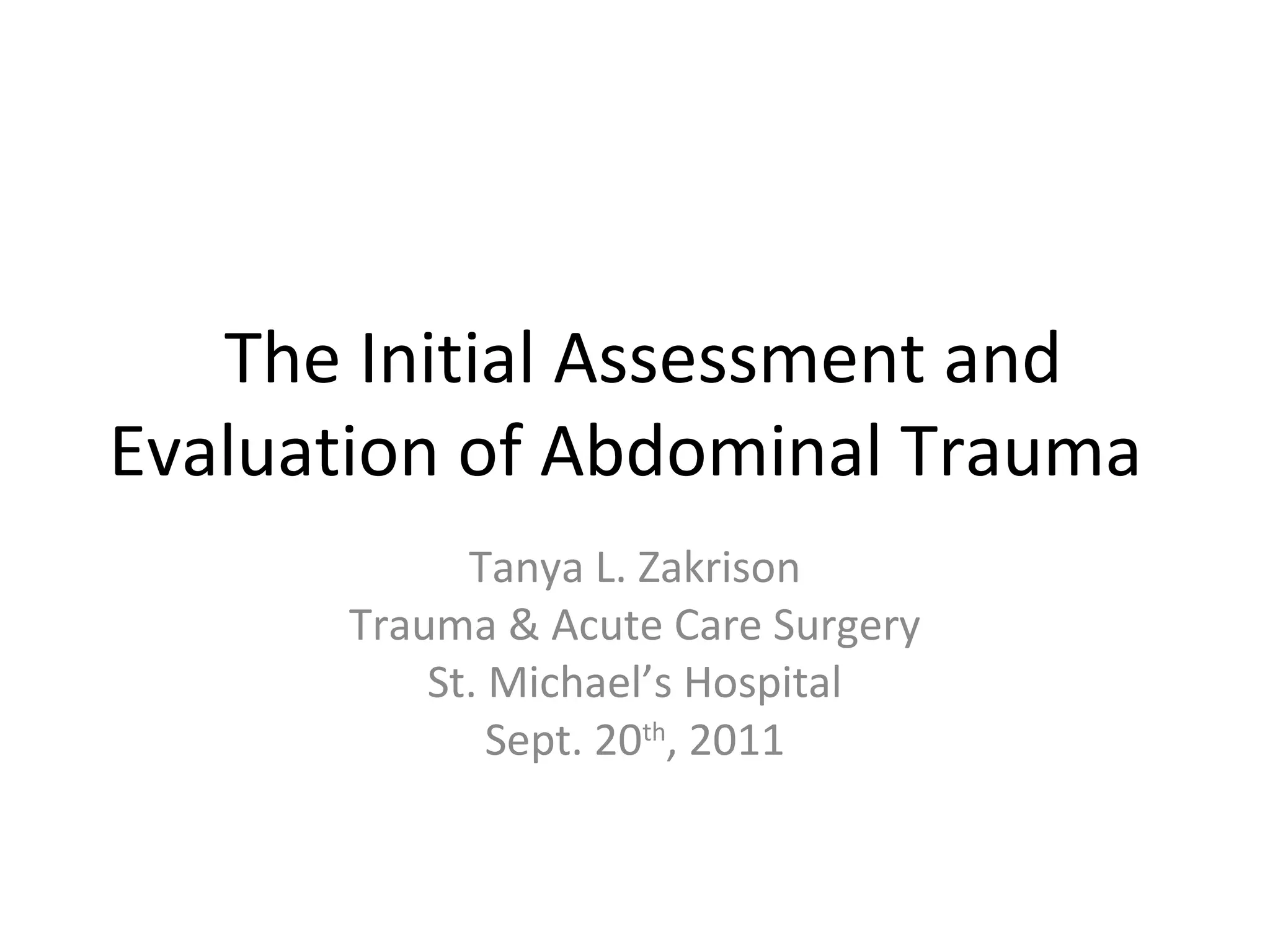 Abdominal trauma (1) | PPT