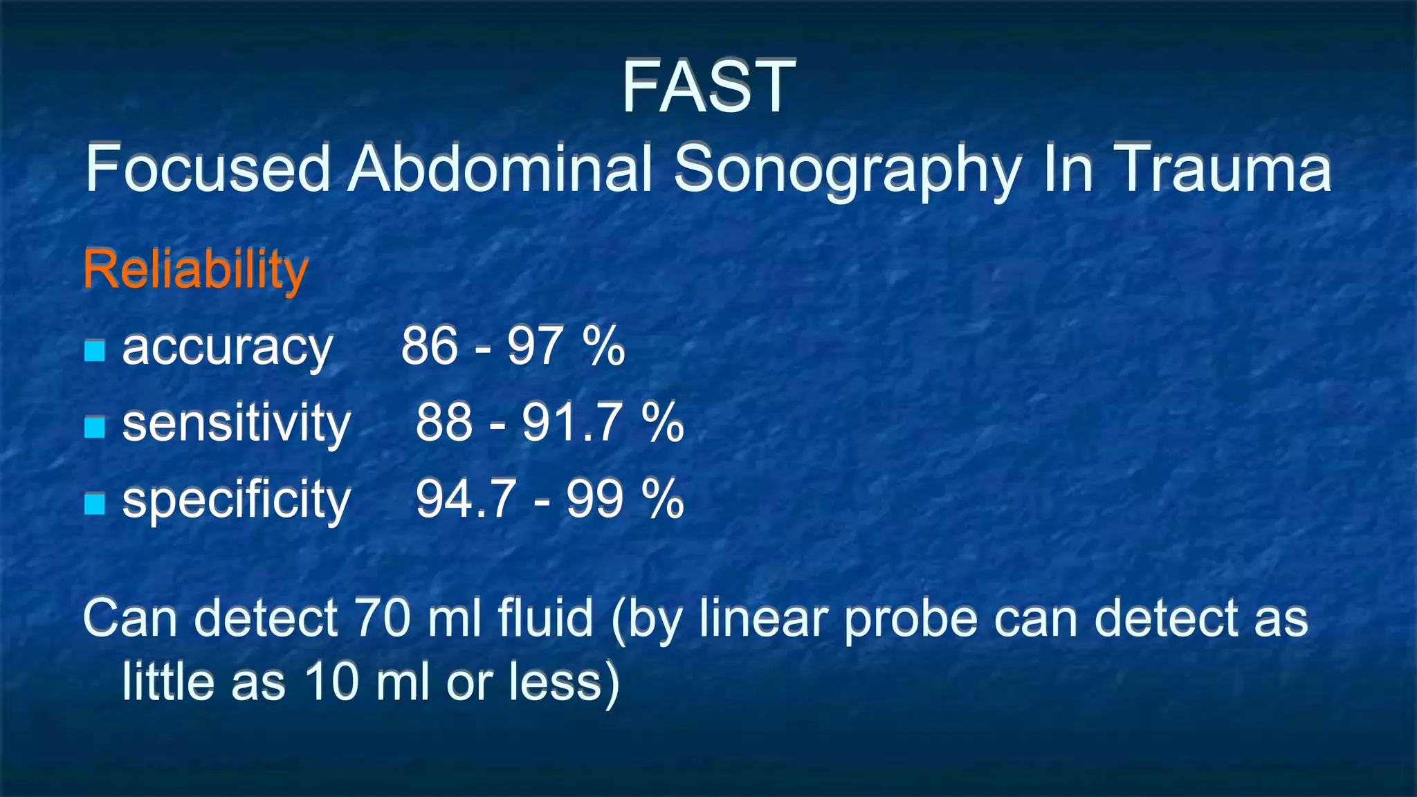 Abdominal Trauma and FAST scan (Dr. Derhim Afaqeeh , Yemen ) | PPTX