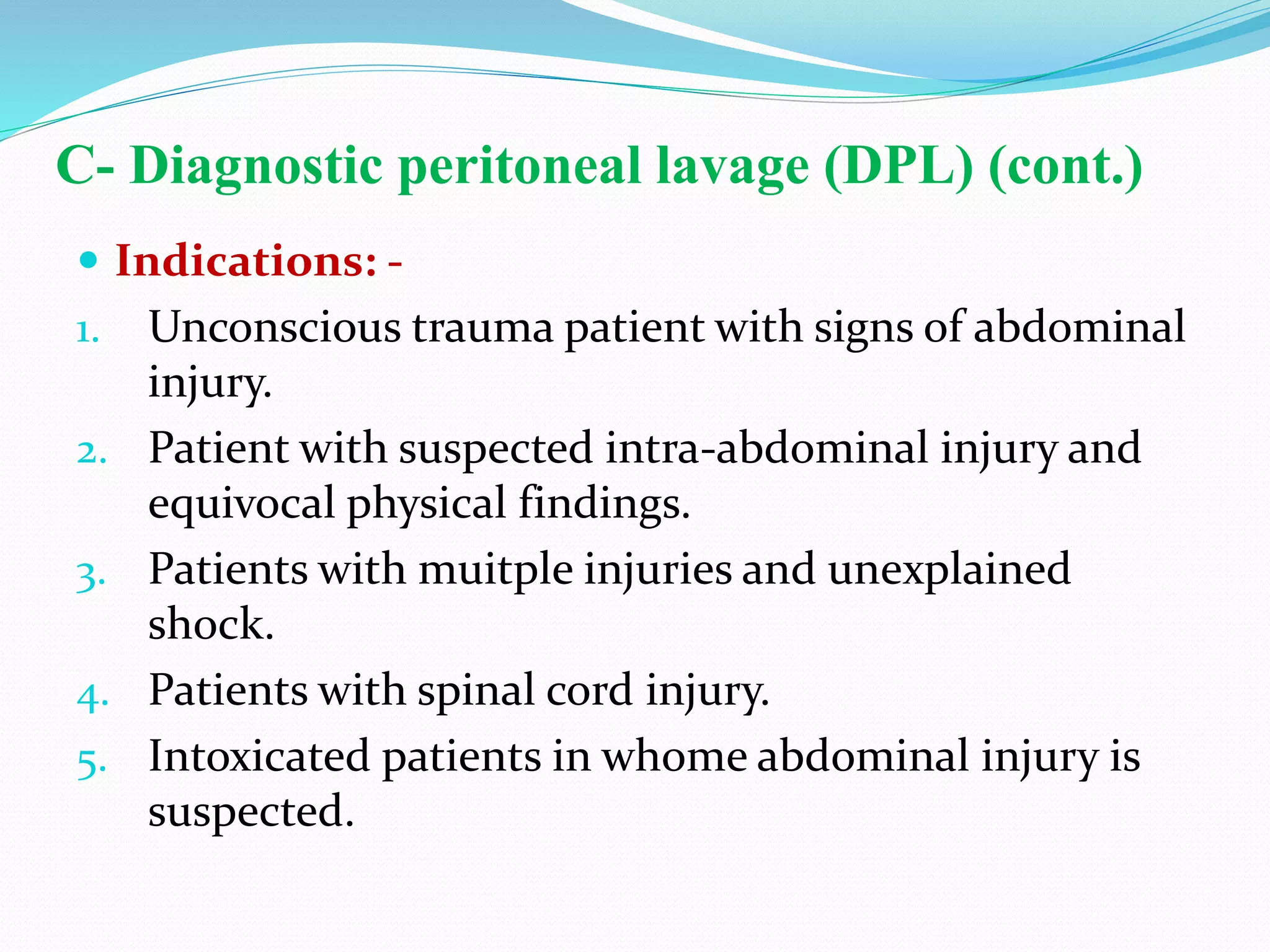 Abdominal trauma, an outlined management | PPTX