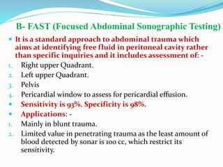Abdominal trauma, an outlined management | PPTX