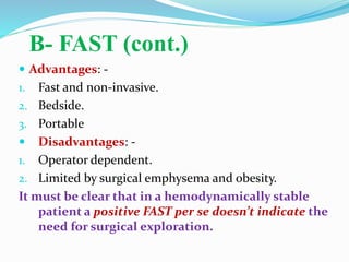 Abdominal trauma, an outlined management | PPTX