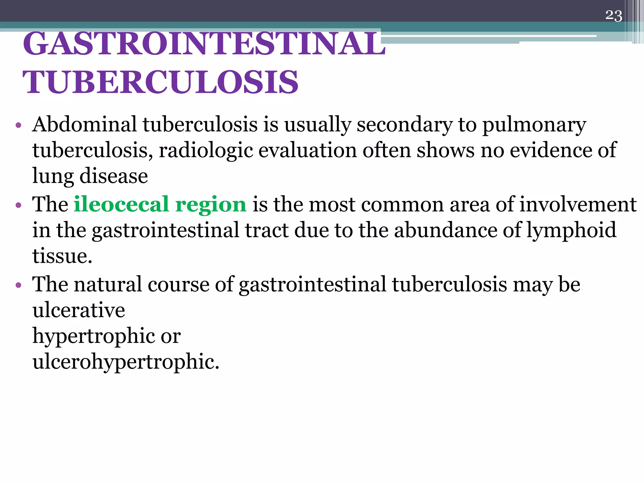 Abdominal tuberculosis | PPTX