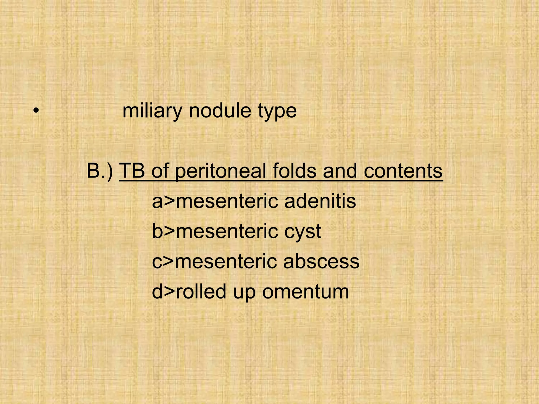 Abdominal tuberculosis | PPTX