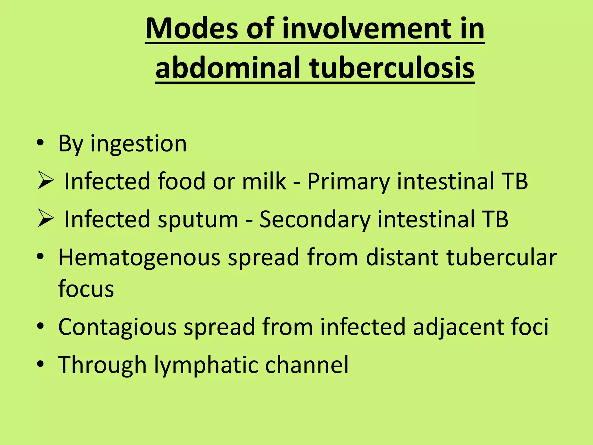Abdominal tuberculosis | PPTX