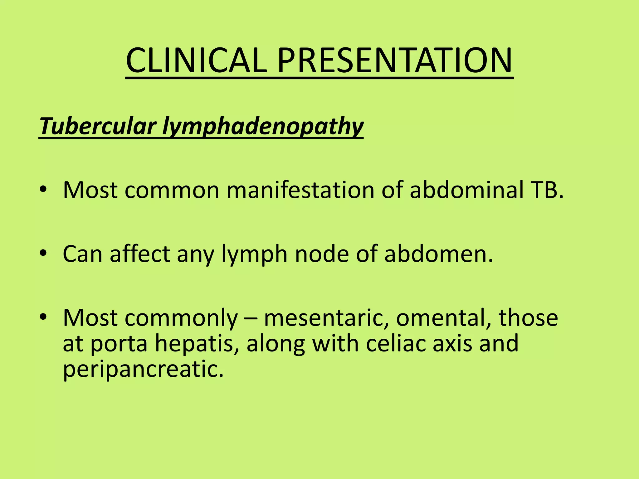 Abdominal tuberculosis | PPTX