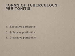 Abdominal Tuberculosis - Dr. Julius King Kwedhi | PPT