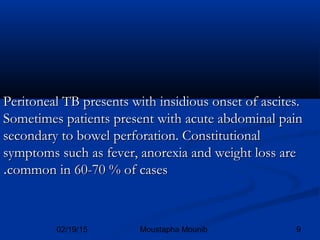 Abdominal tuberculosis in children | PPT