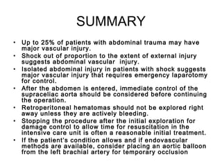 Abdominal vascular injuries | PPT