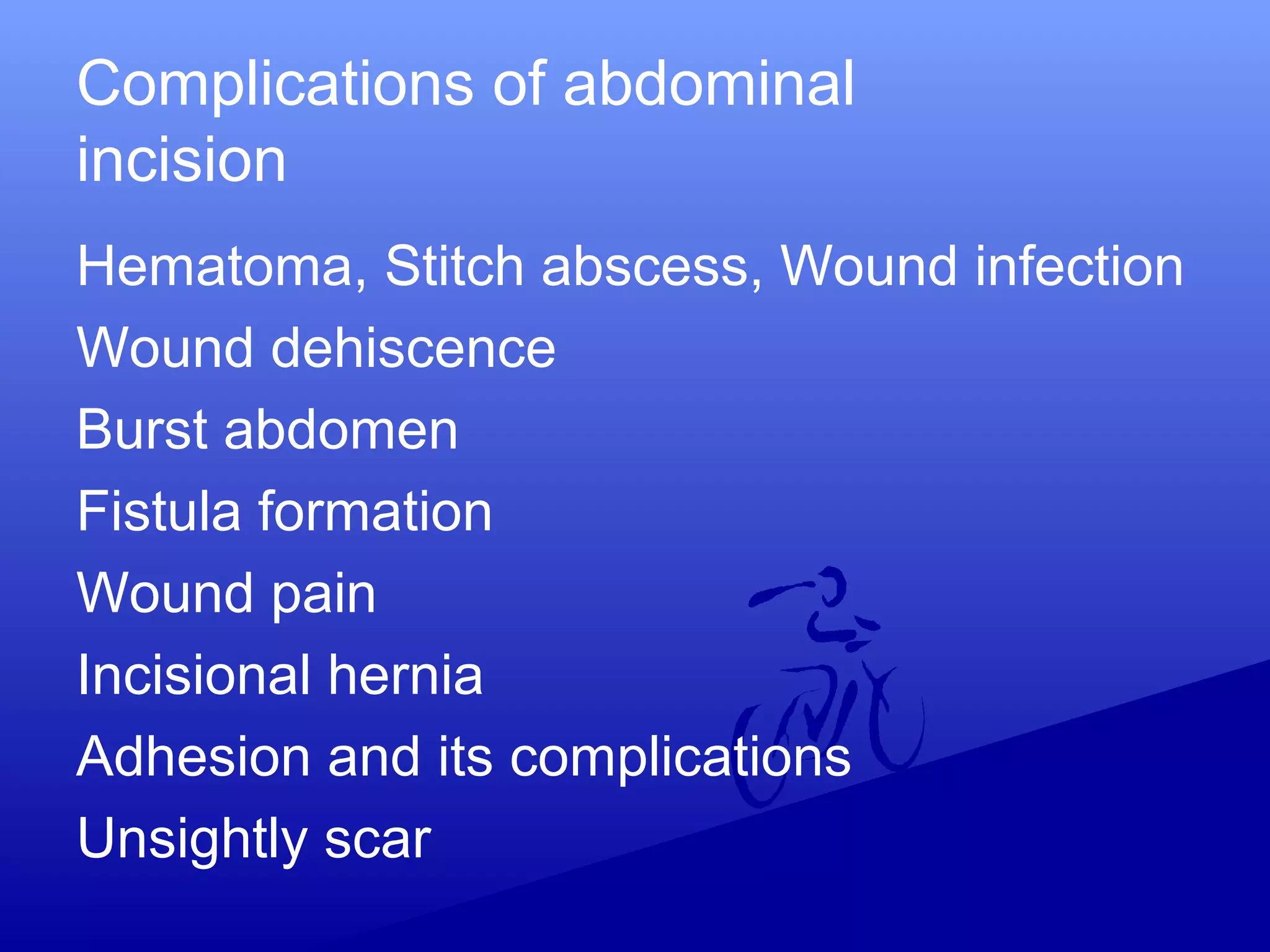 Abdominal wall incision | PPT