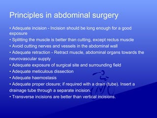 Abdominal wall incision | PPT