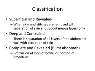 Abdominal wound dehiscence | PPTX