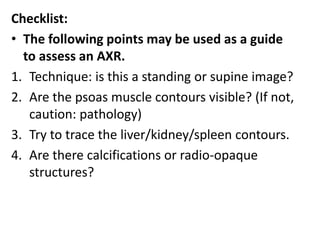 Abdominal x ray | PPTX