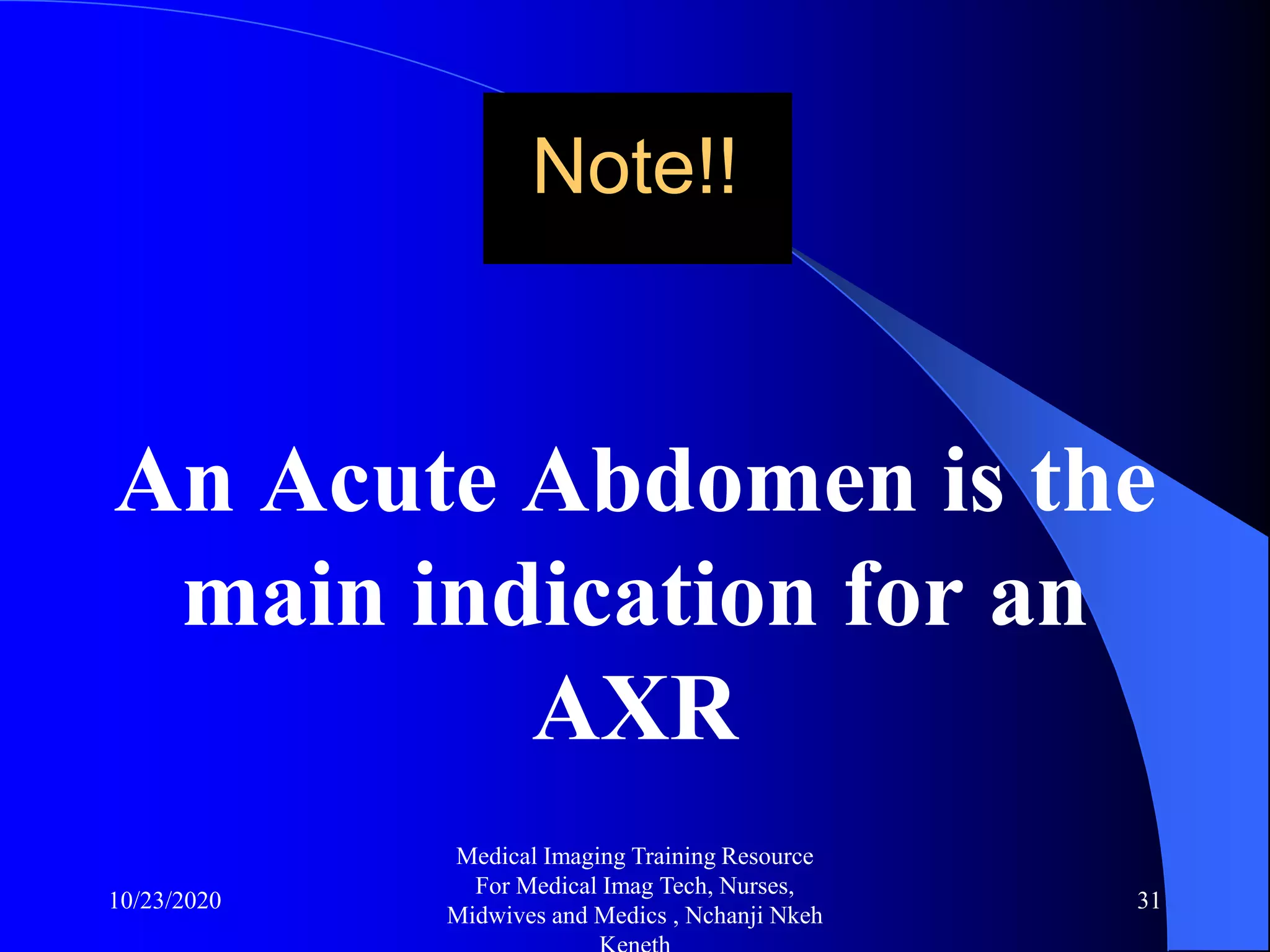 Abdominal x ray axr radiology training resource nchanji nkeh keneth | PDF