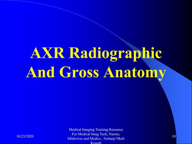 Abdominal x ray axr radiology training resource nchanji nkeh keneth | PDF