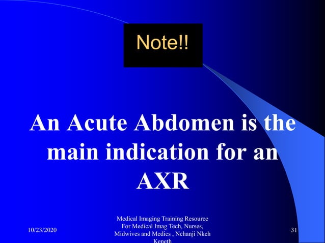 Abdominal x ray axr radiology training resource nchanji nkeh keneth | PDF