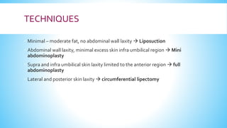 Abdominoplasty - Dr Mujtuba Pervez Khan | PPTX