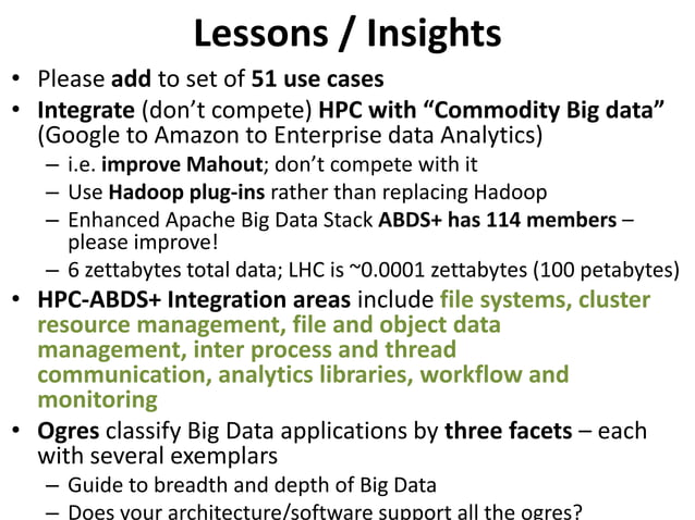 51 Use Cases And Implications For Hpc And Apache Big Data Stack Ppt