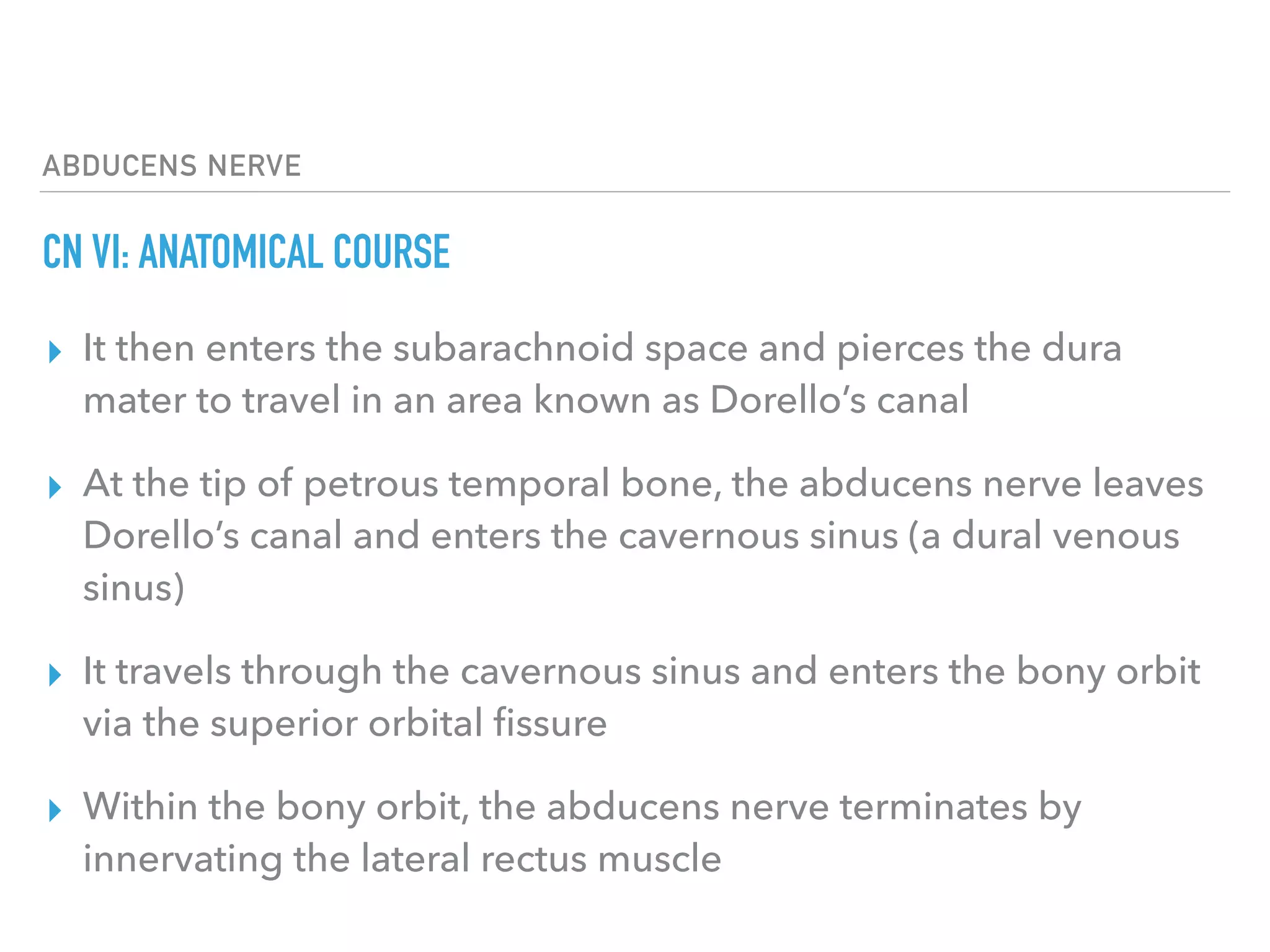 Abducens nerve | PDF