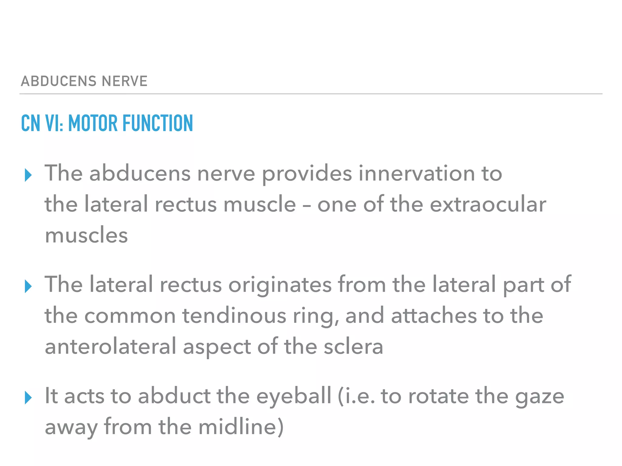 Abducens nerve | PDF